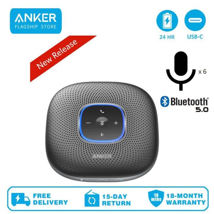 Anker A3301 PowerConf Bluetooth Speakerphone with 6 Microphones ...