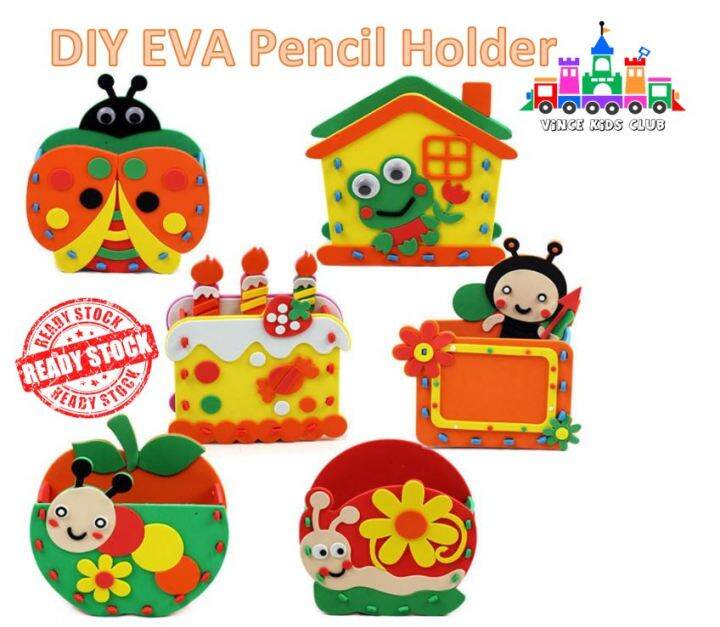 Ready Stock!! DIY EVA Pencil Holder Art Craft Kindy Activity | Lazada