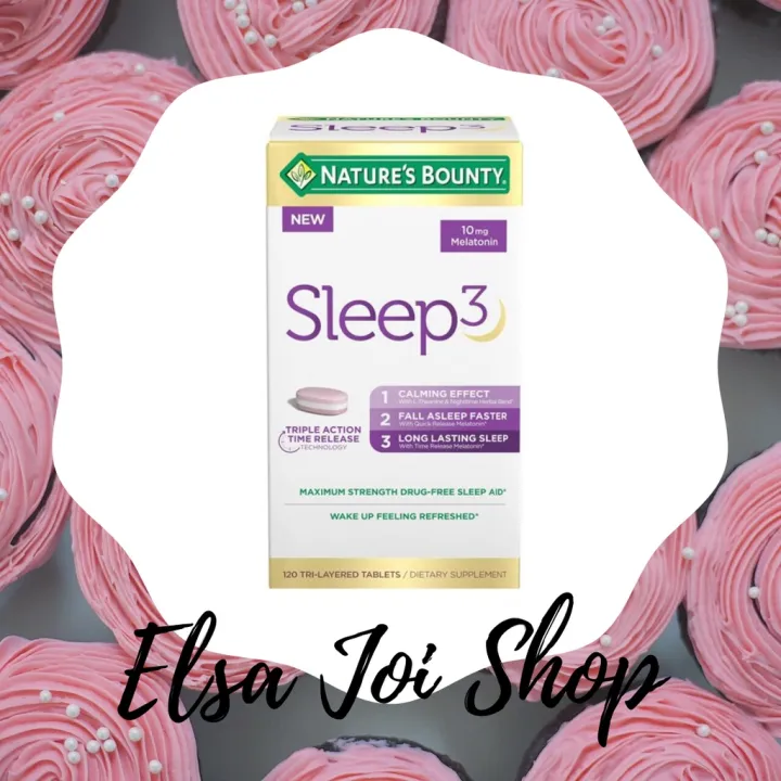 (ORIGINAL USA) Nature's Bounty Sleep3 Tri-Layer Melatonin 10 mg - 120 ...