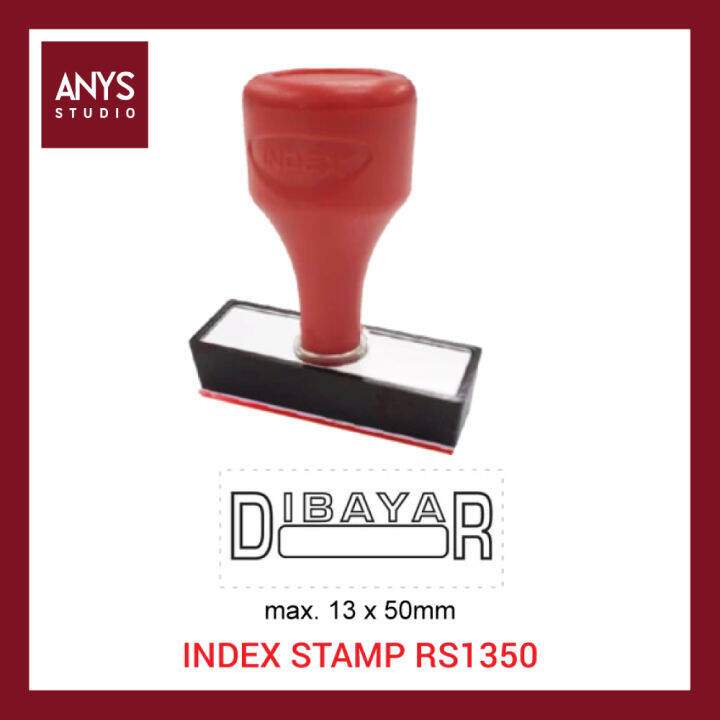 Index Stamp RS1350 Traditional Red Rubber Stamp Custom Made (max. 13 x ...