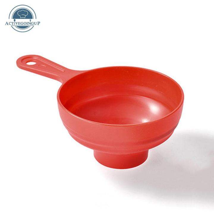 Portable Retractable Solid Color Wide Mouth Funnel Spice Oil Filter ...