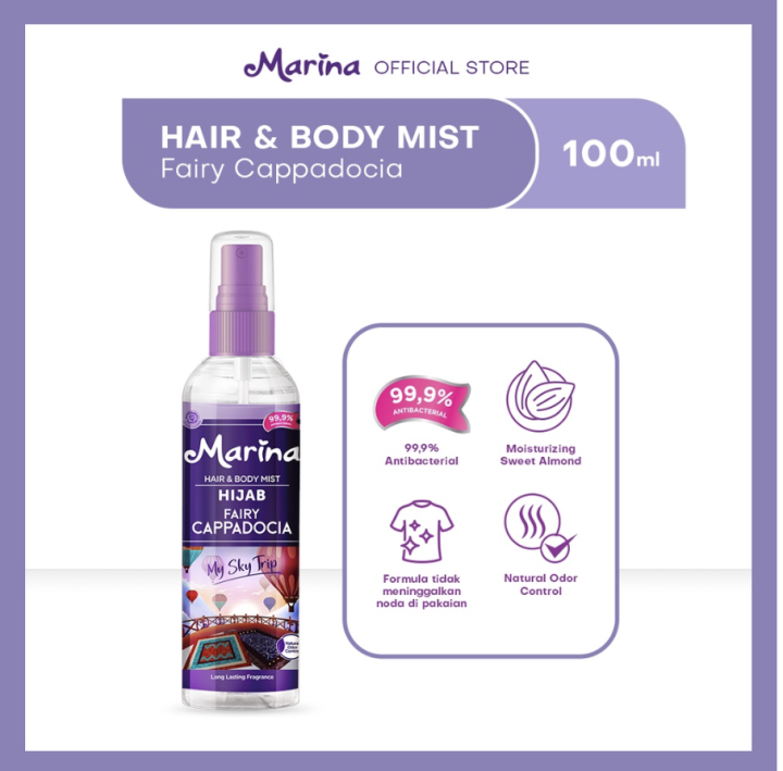Marina Hair & Body Mist Cologne HIJAB - 100ml | Lazada Indonesia