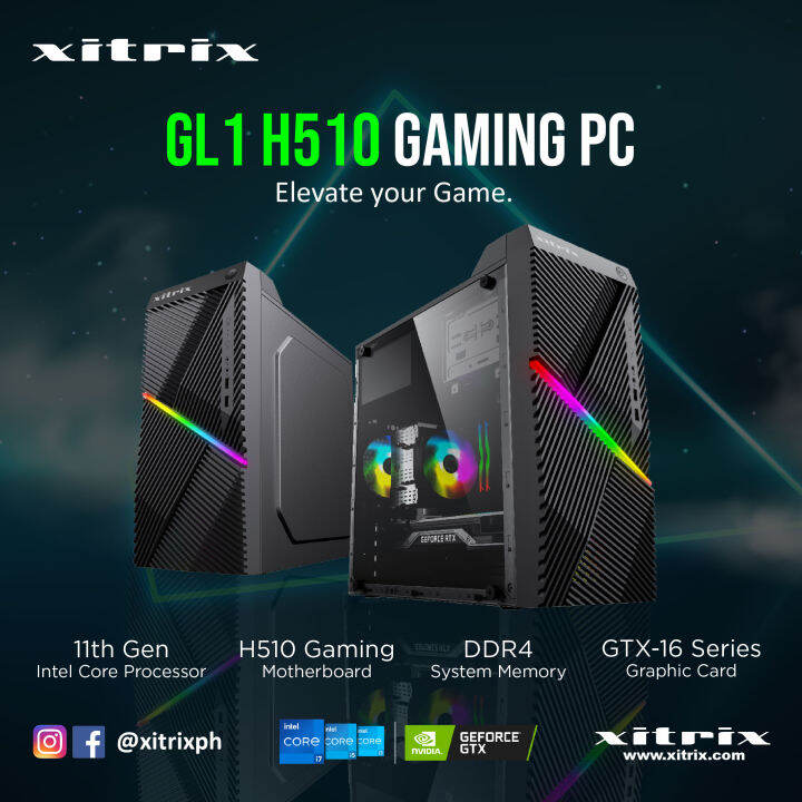 Xitrix GL1 H510-11G GTX1050Ti Gaming PC (11Th Gen i5/i7; 16GB DDR4 ...