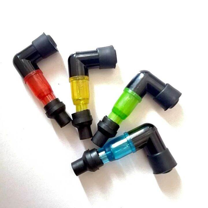 Universal Motorcycle Spark Plug Cap 8mm With Light Ignition Coil Elbow ...