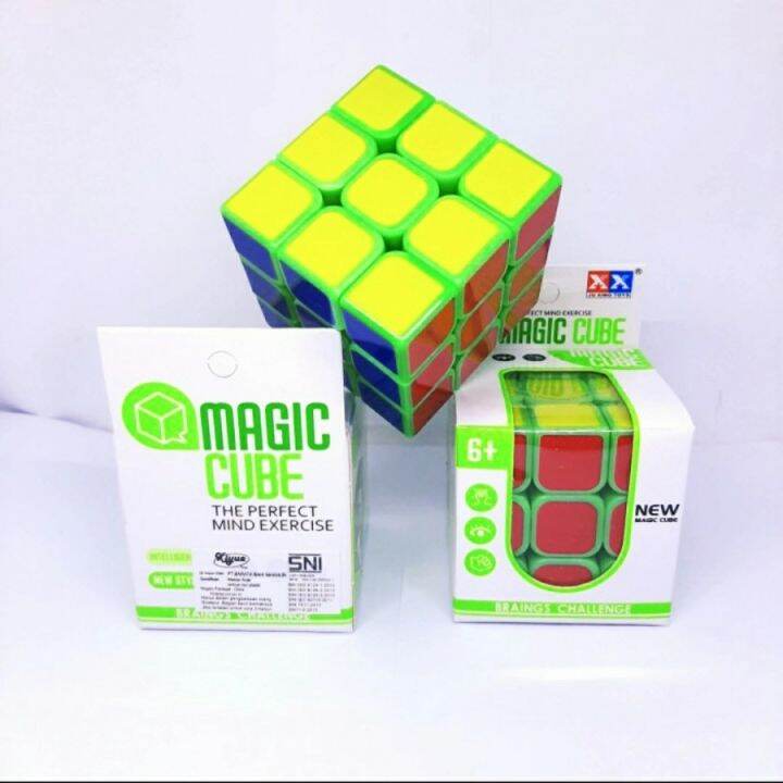 Mainan otak berfikir Kubus Rubik 3x3 Glow In The Dark nyala dalam gelap ...