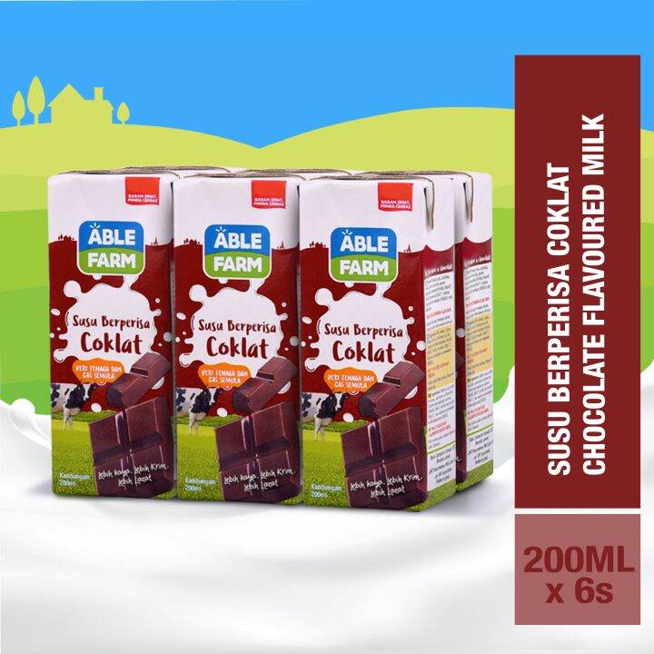 ABLE FARM CHOCOLATE MILK 200ML X 6 | Lazada