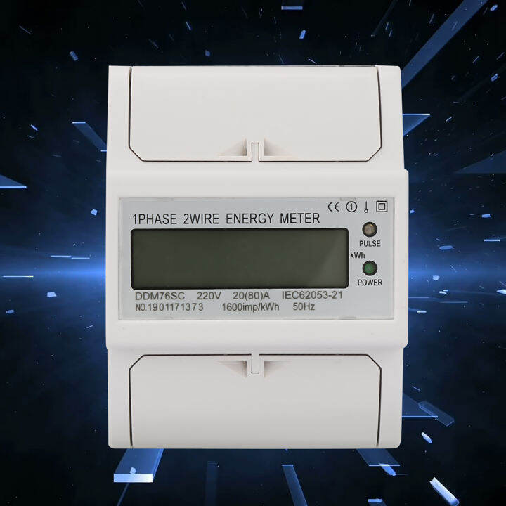 DIN-Rail Electric Meter Double Color LED Indicates Electric Meter ...