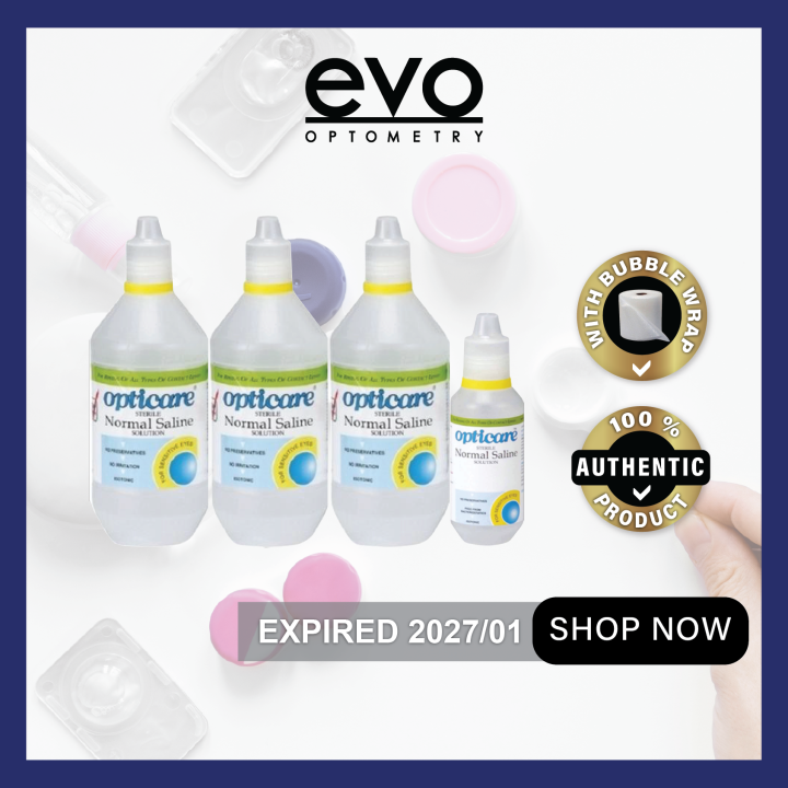 opticare Normal Saline SOLUTION 500ml (3 bottles) + 120ml (1 bottle ...
