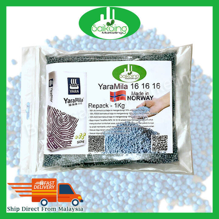 1KG YARAMILA Baja Subur Import 16-16-16 Compound Fertilizer | Lazada