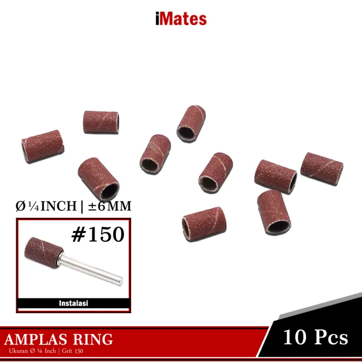 Amplas Ring Sanding Band Mini Die Grinder 1/4 Inch Grit 150 10Pcs ...