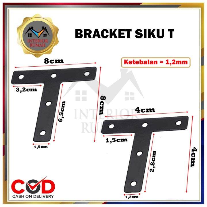 Frame Siku T Stainless / Konektor Connector sambungan rata 4 x 4, 8 x 8 ...