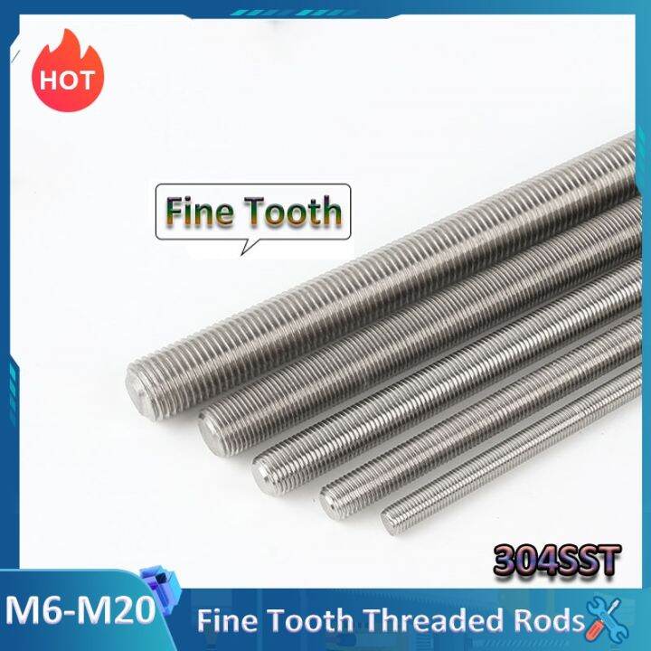 [HOT JIAZZAQQMGW 555] 1Pcs 304 Stainless Steel Fine Threaded Rod Full ...