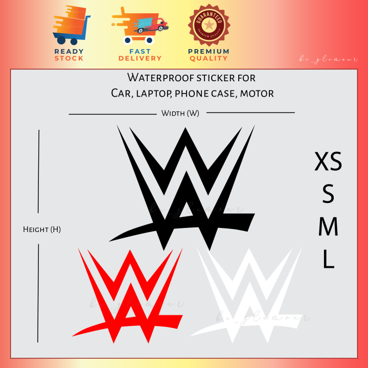 WWE Logo Reflective Stickers Sticker world wrestling entertainment ...