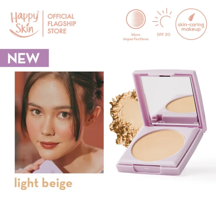 Happy Skin Stay Fresh Weightless Pressed Powder SPF20 in Light Beige ...