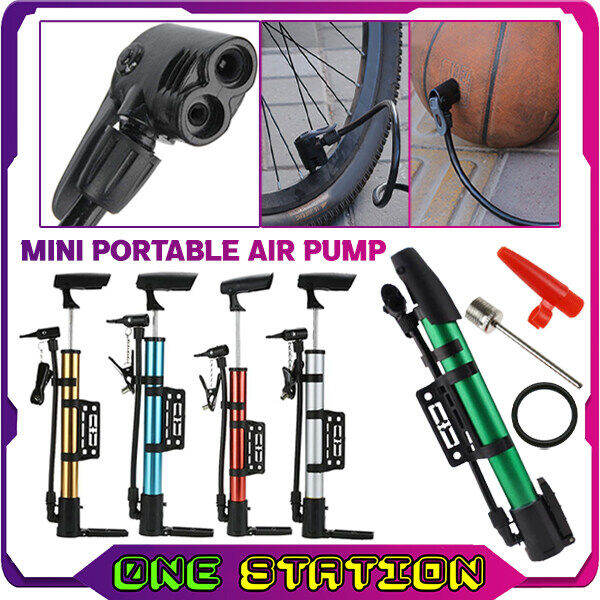 MINI PORTABLE ALUMINIUM BICYCLE TYRE AIR PUMP HAND PUMP TOY INFLATER ...
