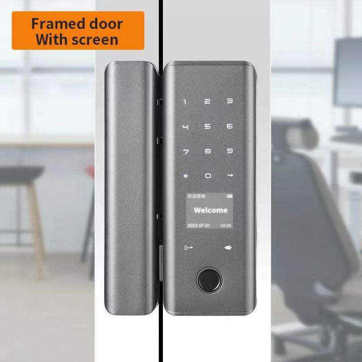 Electric intelligent safety door lock lock for frameless glass door ...