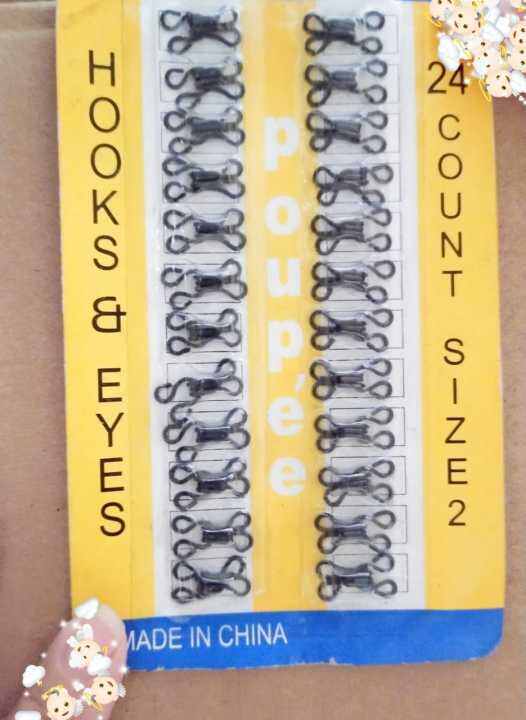 kancing kait Hook and eyes pengait BH /isi 24 pasang kait bra / kait ...