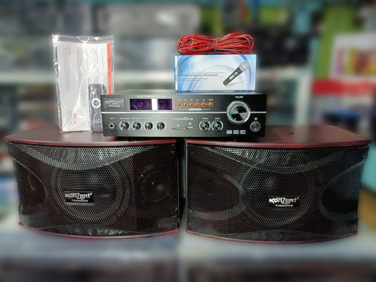 Konzert TodoOke KCS-222 2500W 8" 2-Way Woofer Micro Component Karaoke ...