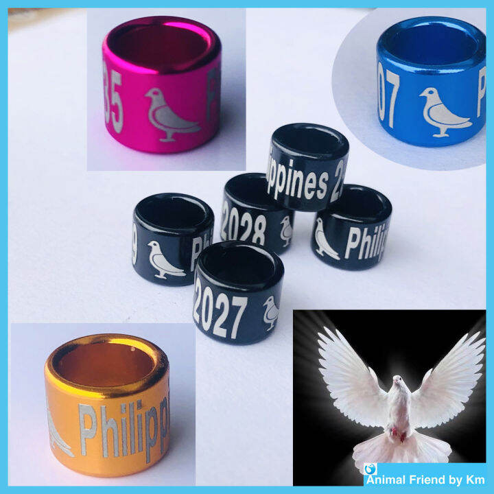 PHA ring 2023 2022 Pigeon ring Black Aluminium Bird Dove Racing Pigeon ...