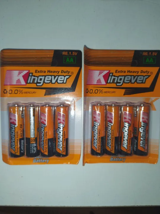 Kingever AA Battery 4pcs/1pad Batteries | Lazada PH