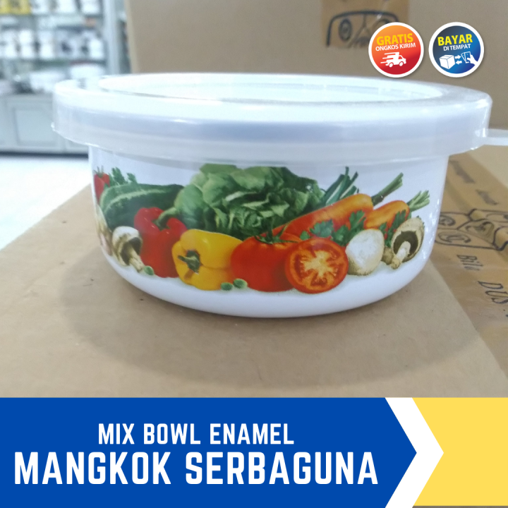 Mangkuk Set Cantik Susun Serbaguna Dengan Tutup 1PCS Diameter 18cm ...