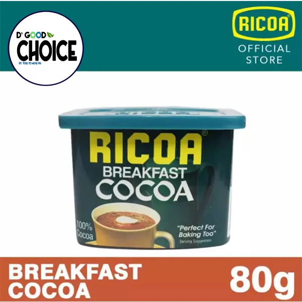 Ricoa Breakfast Cocoa in Canister 80g | Lazada PH