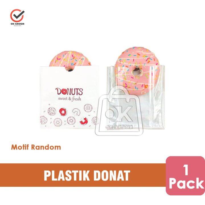 (1 Pack) Plastik Donat / Paper Bread Donut / Kemasan Donat | Lazada ...