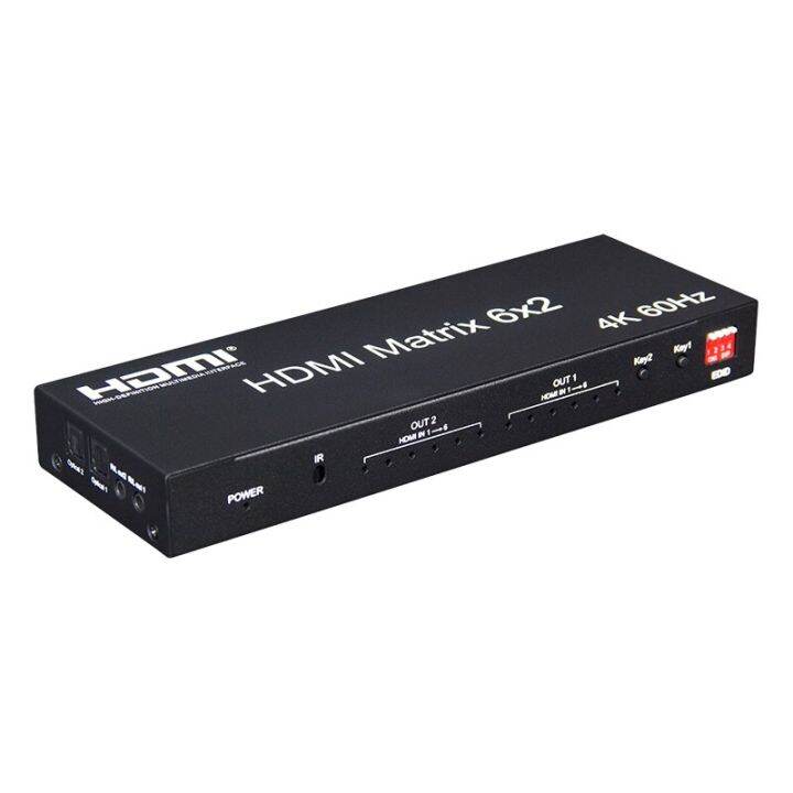 Matrix Switch HDMI 6x2 4k 60Hz professional HDMI Matrix Switch Splitter ...
