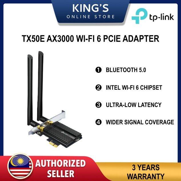 TP-Link Archer TX50E / TX55E AX3000 Wifi 6 Bluetooth 5.2 PCIe Adapter ...