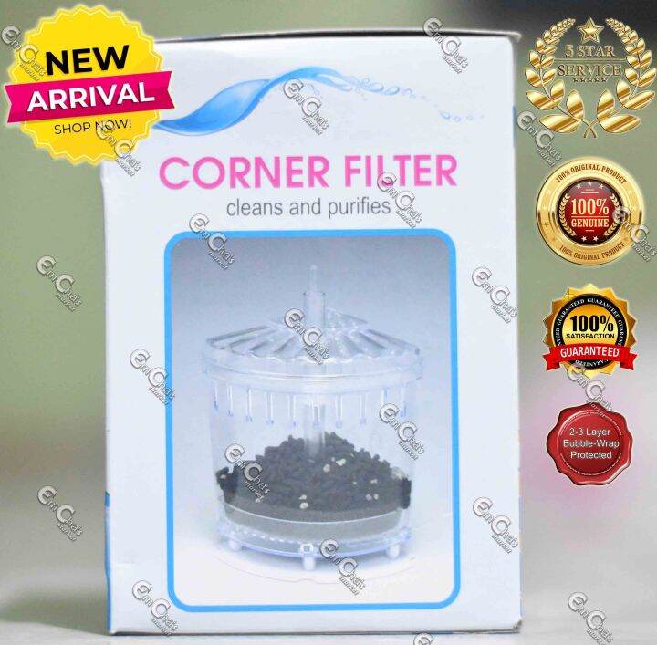 JTC Aquarium Corner Filter with Silicon Tube holder Suction Cup (acc ...