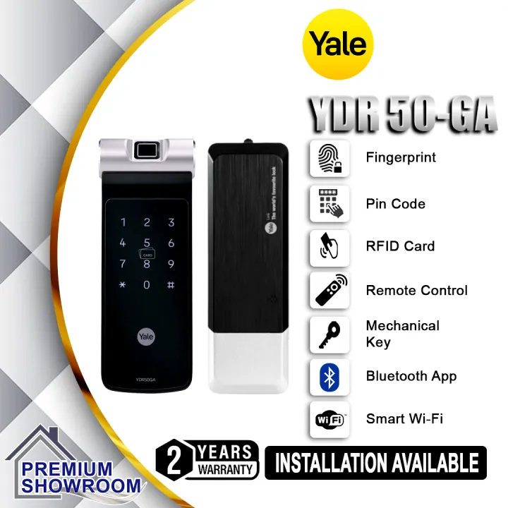 YALE YDR 50-GA 6 in 1 Grill (Gate) Fingerprint Digital Door Lock ...