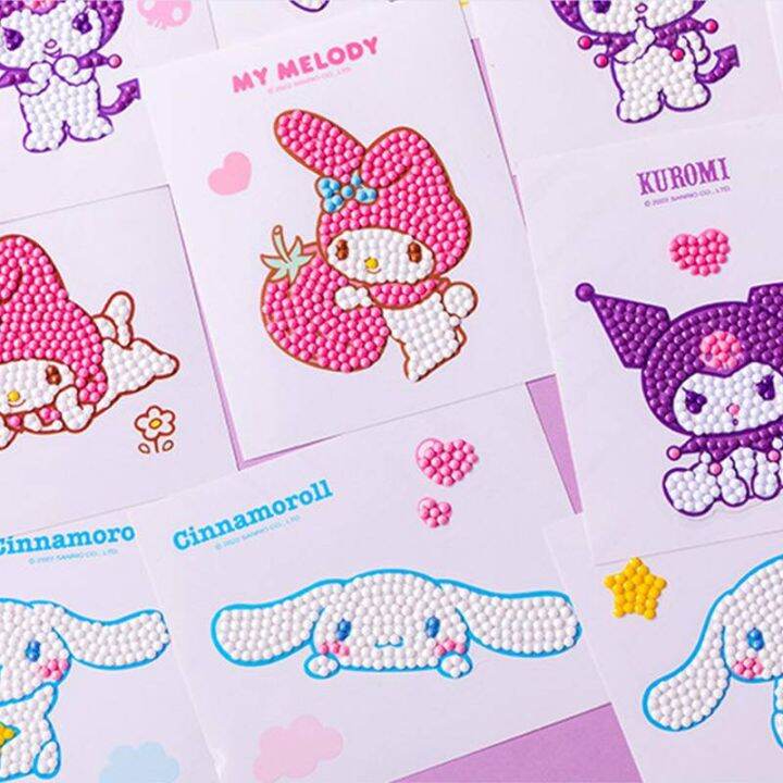 Sanrio DIY Diamond Painting Stickers For Kids 5D Mymelody Kuromi ...