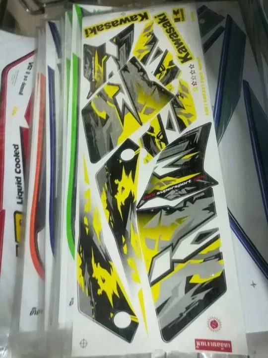 สติกเกอร์ Kawasaki KSR 150 สีเหลือง ปี 2013 รุ่น 9 สีสวยคุณภาพดี ราคา ...