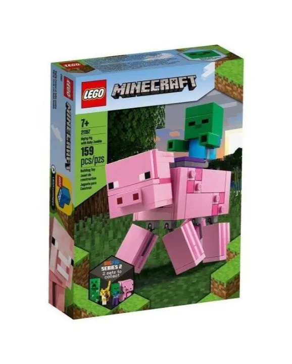 LEGO Minecraft Pig BigFig and Baby Zombie-21157 | Lazada.co.th