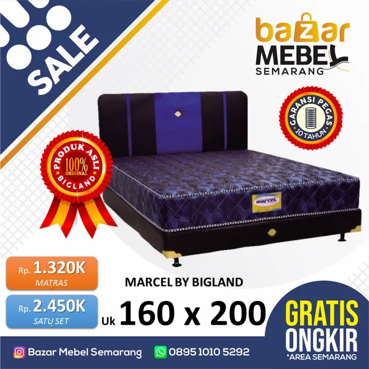 Matras Springbed Set Marcel by Bigland ukuran 160x200 Bazar Mebel ...