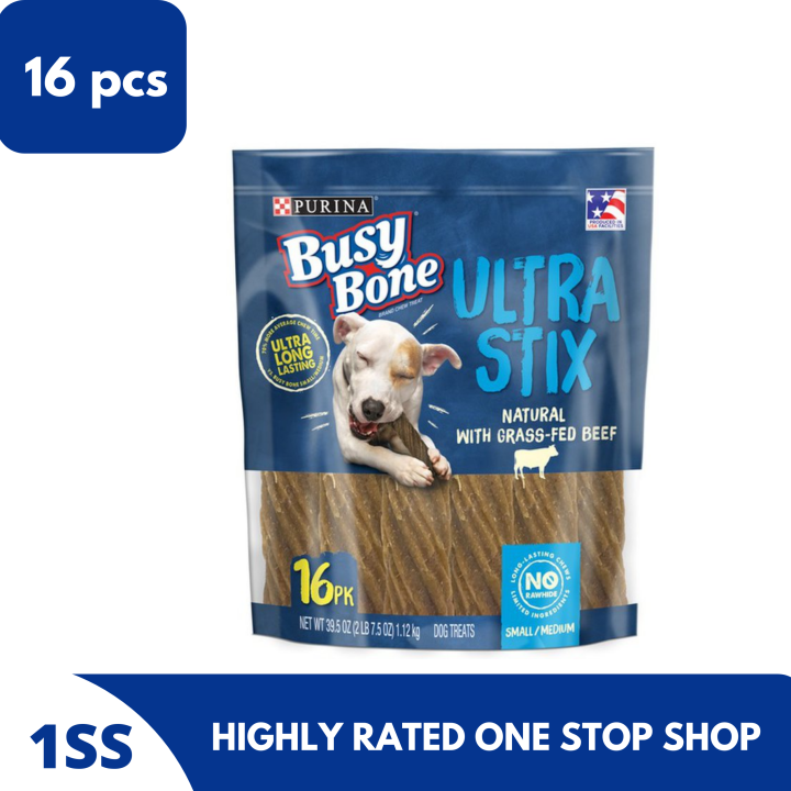 Purina Busy Bone Ultra Stick Natural With Grass-Fed Beef, 16pcs | Lazada PH