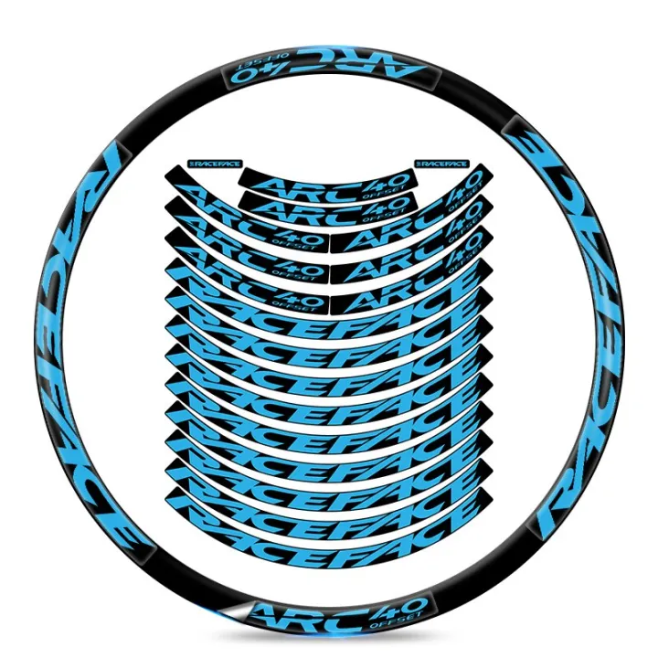RACEFACE ARC40 MTB Rim Stickers Bike Stickers Wheel Set Decal Rim Decal ...