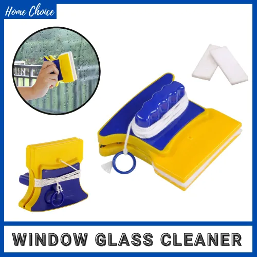 Double Sided Magnetic Glass Cleaner Wiper Squeegee Square Shape Washing ...