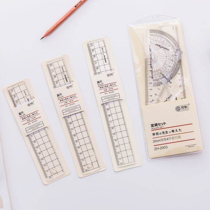 Simple Transparent Plastic Regles Straight Ruler Drawing Templates ...