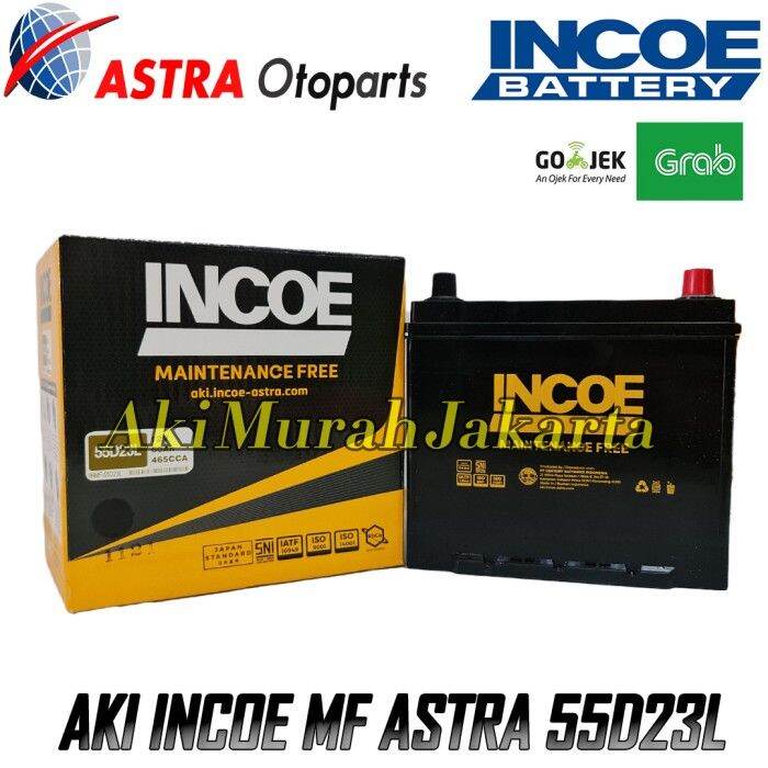Aki Mobil Hyundai New Santa Fe INCOE Astra 55D23L Aki Kering 12V 60Ah ...