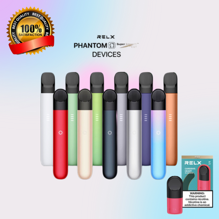 Authentic FOR BUY 1 GET FREE 1 POD RELX Phantom Device Compatible Infinity Pods RELX FULL SET ...