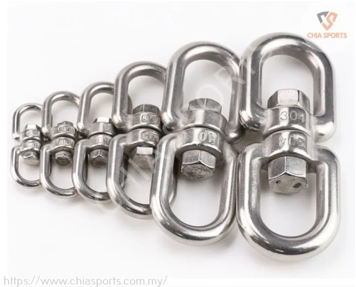 Stainless Steel 304 Double Swivel Eye Hook M4 M5 M6 M8 Shackle Chain Rigging Marine Hardware ...