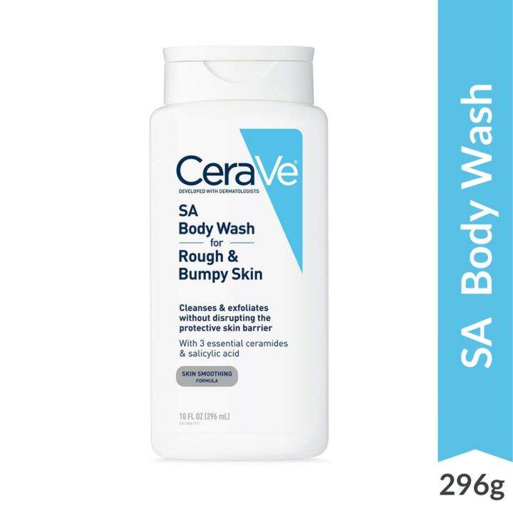 CeraVe SA Body Wash for Rough & Bumpy Skin with Salicylic Acid 296ml ...