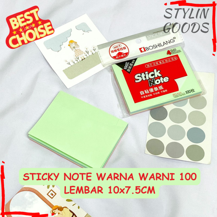 BEST SELLER !! STICKY NOTE POLOS BOSHILANG 100 LEMBAR / SLIM MEMO ...