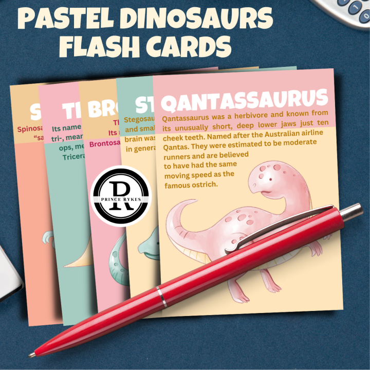 LAMINATED DINOSAURS FLASHCARDS FOR KIDS, DINO FLASH CARDS FOR TODDLERS ...