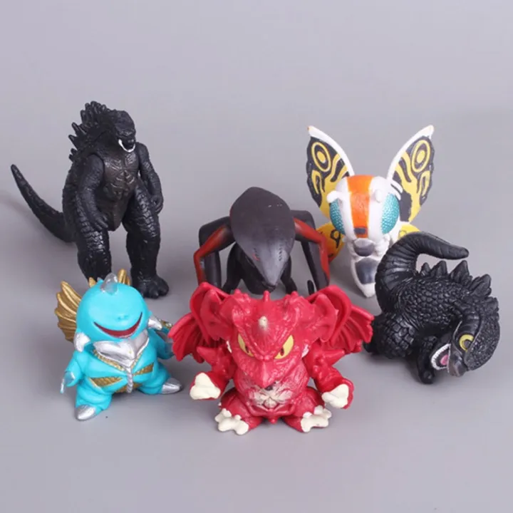 NSH Godzilla Destoroyah Gigan Muto Mothra Chibi Movie 6 Toy Figures Set ...