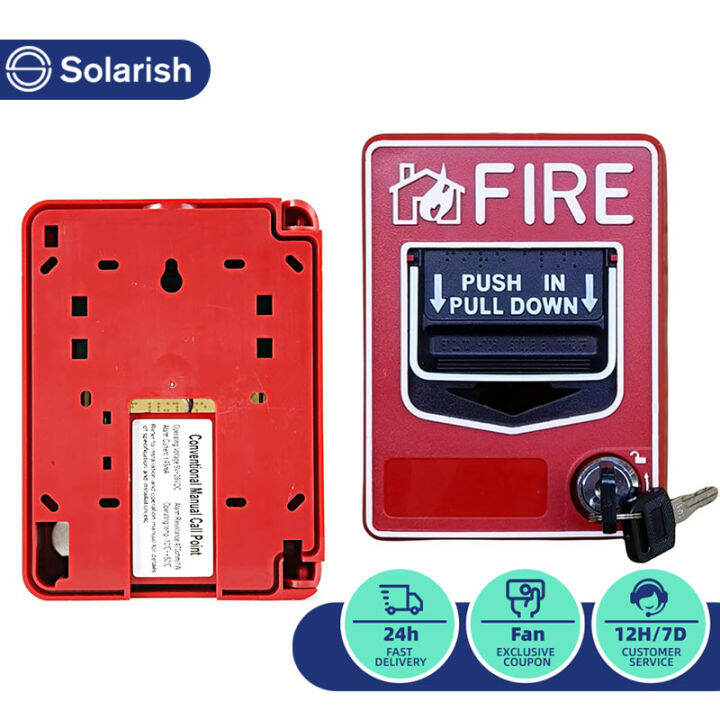 Sloarish Fire Alarm System Manual Call Point Button Fire Push In Pull ...