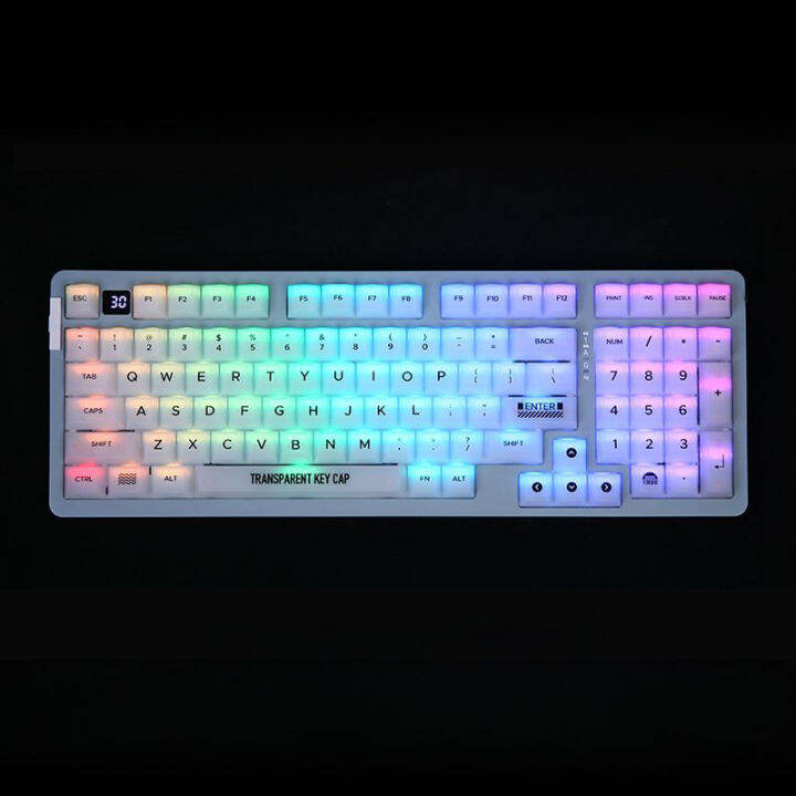 Milky White lceberg Crystal PC Transparent Keycaps 117 Keys OEM Profile ...