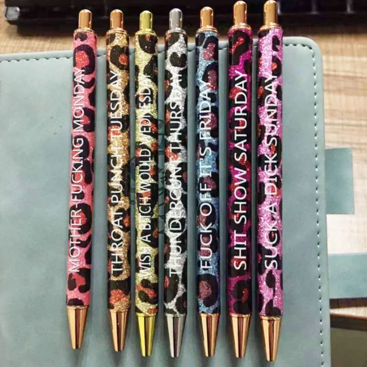 SHIRUI School Office Pen With Inspirational Quotes Metal Writing Tools ...