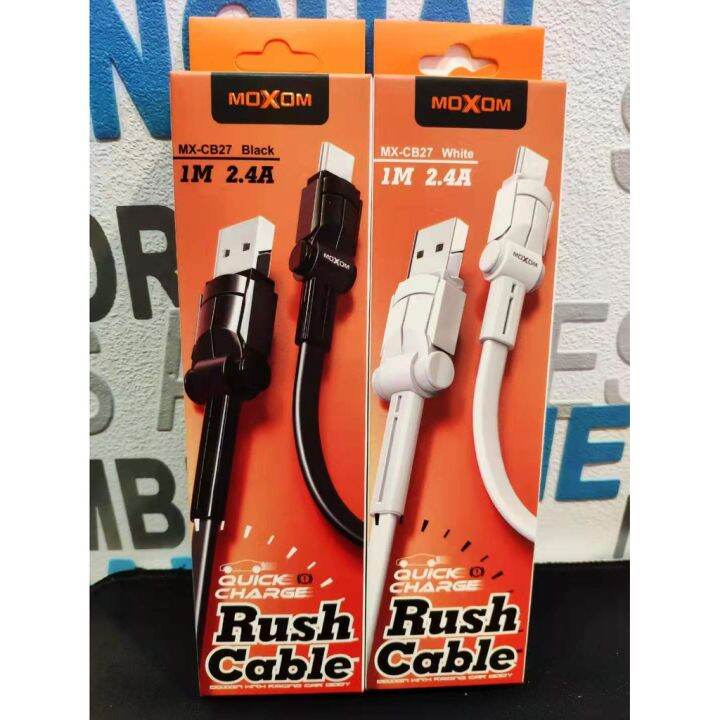 Moxom MX CB-27 2.4A Flat Full Speed Micro USB & Type C & Lightning ...